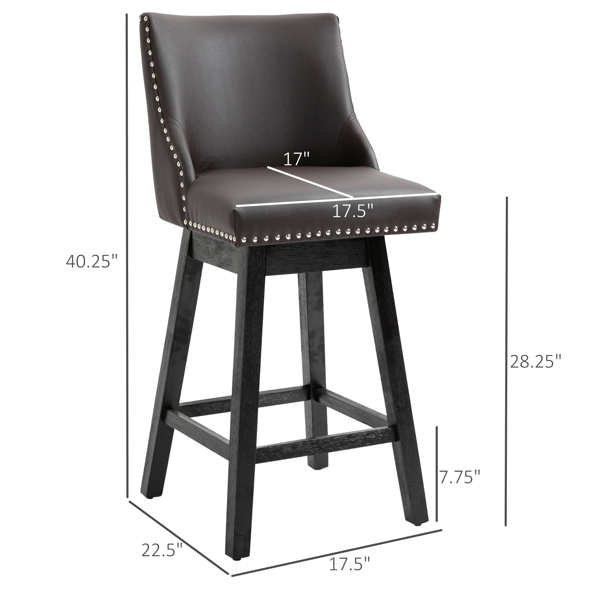 1st Choice Upholstered 28 Swivel Bar Height Bar Stools Set of 2 in Br 1st Choice Furniture Direct